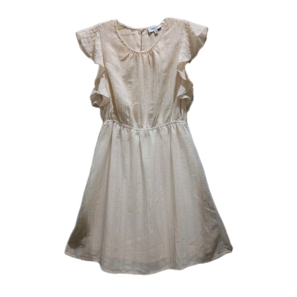 Gilli | Dresses | Gilli Flutter Sleeve Dress Cream Size Medium | Poshmark